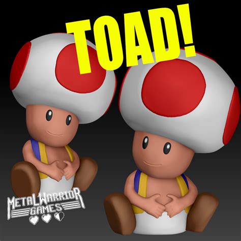 Stl File Toad Super Mario Bros Supportless ・3d Print Object To