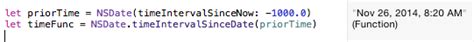 nsdate getting a readable time from timeintervalsincedate in swift