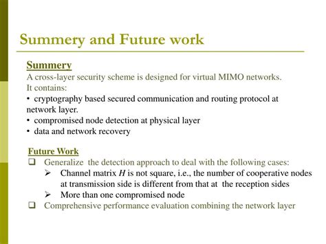 Ppt Cross Layer Design Of Security Scheme For Cooperative Mimo Sensor Networks Powerpoint