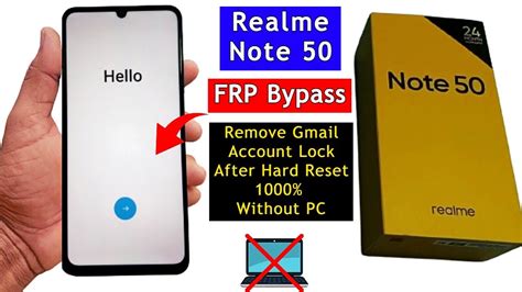Realme Note FRP Bypass Android Realme RMX Google Account Bypass Without PC YouTube