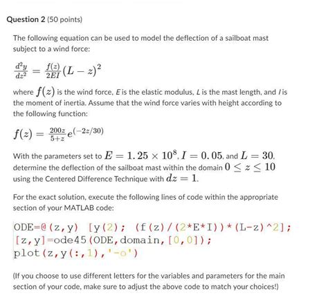 Solved Can I Have The Matlab Code With The Included Lines Of