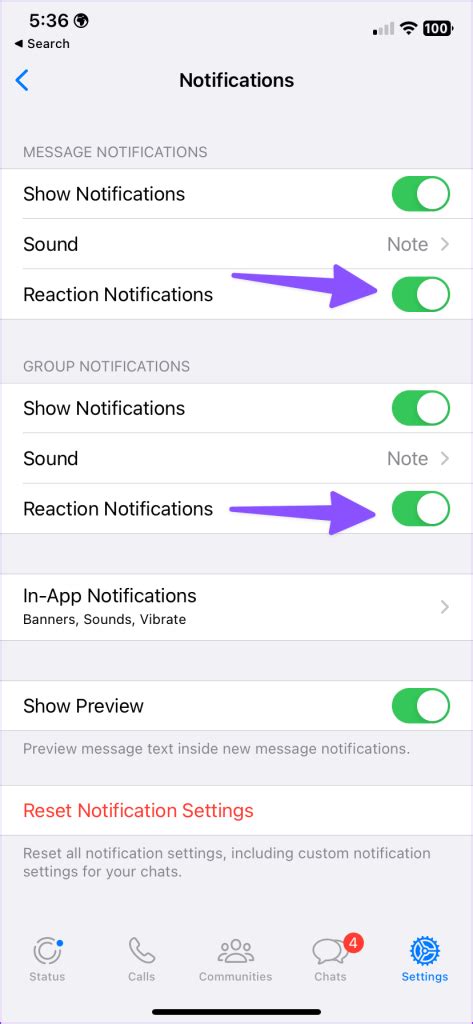 How To Disable Reactions Notifications On WhatsApp Guiding Tech