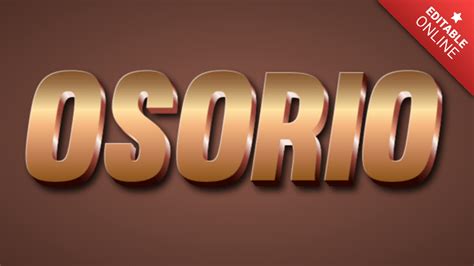 Osorio Bronze Text Effect Generator