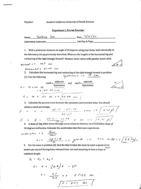 Physics Lab Experiment PHYS L Studocu