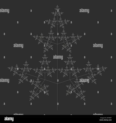 Vector Dendritic Self Similar Design Tree Like L System Mathematical Model Stock Vector Image