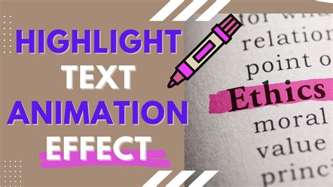 Highlight Text Animation Effect Youtube