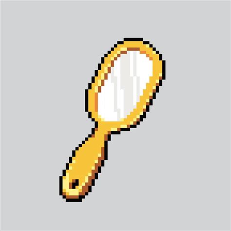 Pixel Art Illustration Mini Mirror Pixelated Hand Mirror Beauty Mini