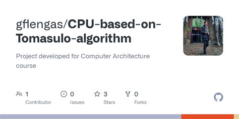 GitHub Gflengas CPU Based On Tomasulo Algorithm Project Developed