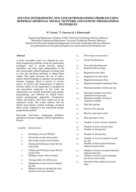 Pdf Solving Deterministic Non Linear Programming Problem Using