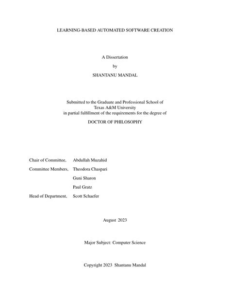 Pdf Learning Based Automated Software Creation