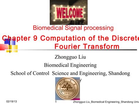 Chapter 9 Computation Of The Dft Ppt
