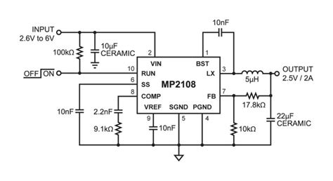 MP2108 | 2A, 6V, 740KHz Synchronous Buck Converter | MPS