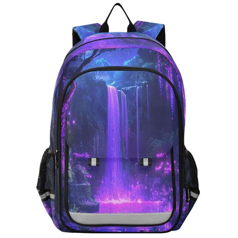 Flip Top Backpack 17l Capacity Lightweight Bookpack Reflective Safety
