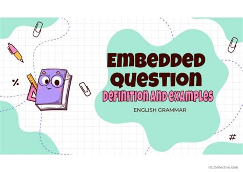 Embedded Questions Grammar An English Esl Powerpoints