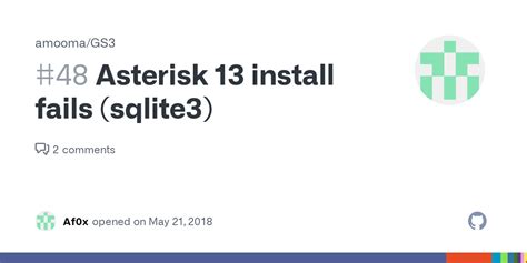 Asterisk 13 Install Fails Sqlite3 · Issue 48 · Amoomags3 · Github
