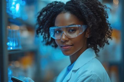 Scientist Using Digital Tablet For Advanced Research And Data Analysis In Modern Laboratory