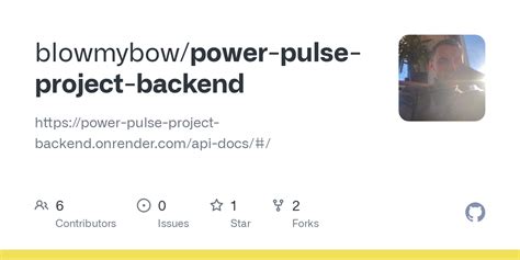 Github Blowmybowpower Pulse Project Backend Power Pulse Project