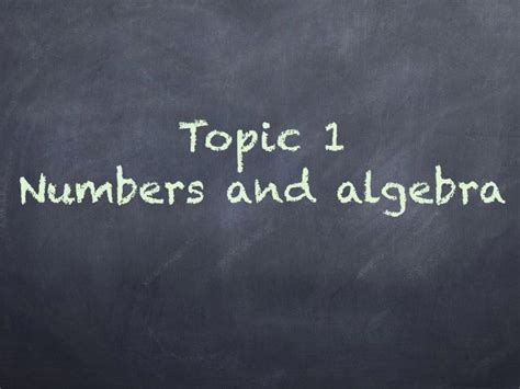 Ib Maths Sl Studies Topic 1 Numbers And Algebra Teaching Resources