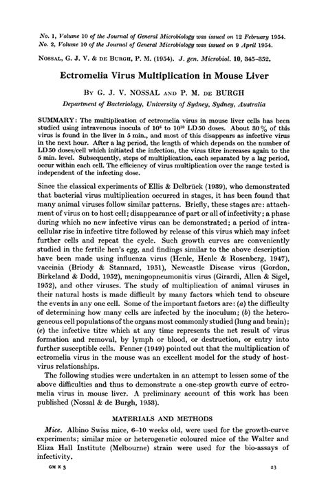 Pdf Ectromelia Virus Multiplication In Regenerating Mouse Liver