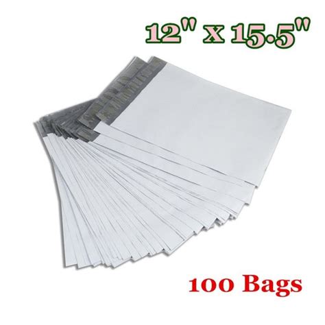 100 12x155 Poly Mailers Shipping Envelope Plastic Self Sealing Bag