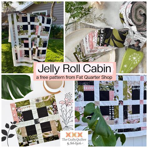 Jelly Roll Cabin Free Quilt Pattern The Crafty Quilter