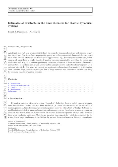pdf estimates of constants in the limit theorems for chaotic