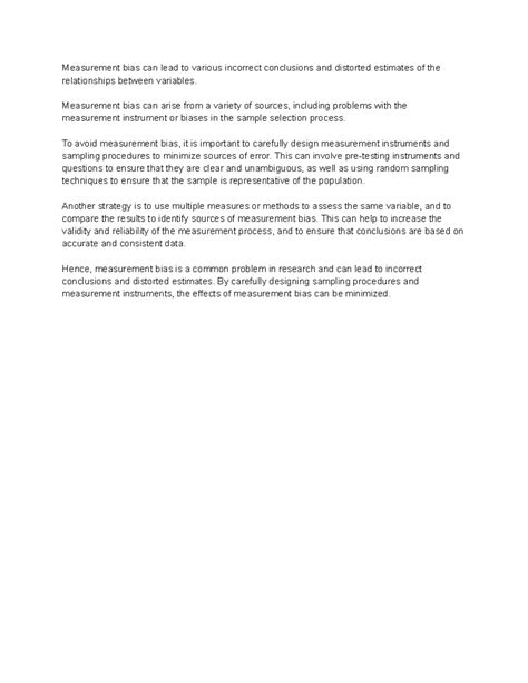 Measurement Bias Basic Overview Measurement Bias Can Lead To Various Incorrect Conclusions And