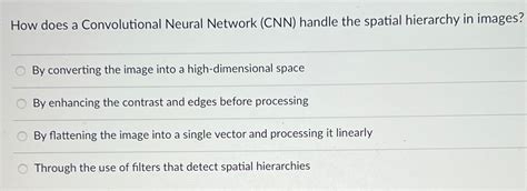 Solved How Does A Convolutional Neural Network Cnn ﻿handle