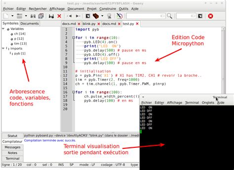 installer et prendre en main l éditeur de code python geany — micropython fr carte pi pico