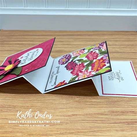 Easy Tri Fold Accordion Card Accordion Fold Card Template How To