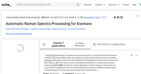 Automatic Raman Spectra Processing For Exomars