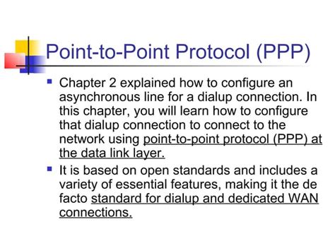 Ppp Point To Point Protocol Pptx