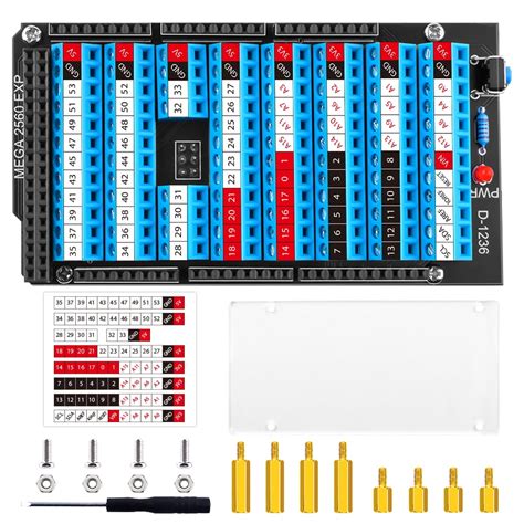 52pi Screw Terminal Block Breakout Board Hat With Reset Button And Led Indicator Gpio Expansion