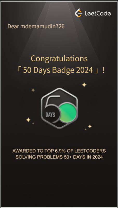 leetcode problemsolving achievementunlocked continuouslearning techjourney md emamudin