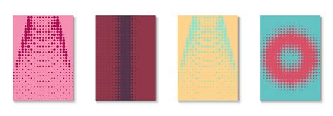 파티 커버 세트 멤피스 요소를 사용한 컬러 아트 2d 프레임의 미니멀리즘 브로셔 도트 플라이어 미니멀리스트 하프톤 템플릿입니다 기하학적 책 패턴입니다 트렌디 한 파티 커버