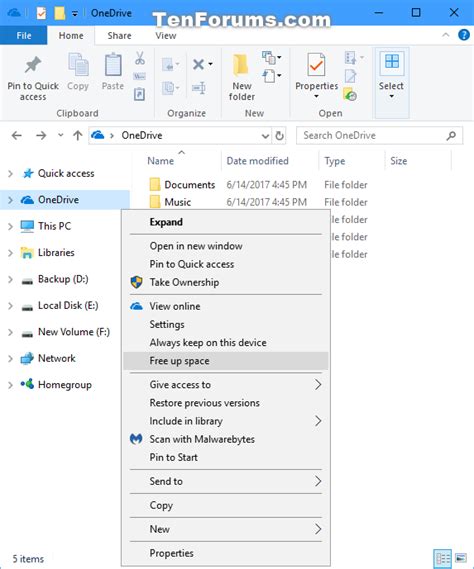 Free Up Space From Locally Available OneDrive Files In Windows Tutorials
