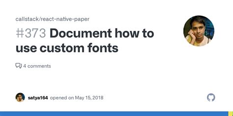 Document How To Use Custom Fonts Issue Callstack React Native Paper GitHub