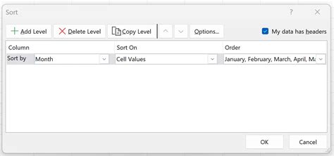 วิธีจัดเรียงเดือนตามลำดับเวลาใน Excel พร้อมตัวอย่าง สถิติ