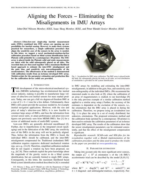 Inertial Sensor Array Calibration Made Easy Pdf