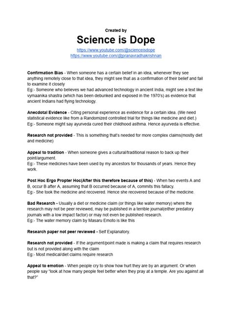 Fallacies And Biases Pdf Fallacy