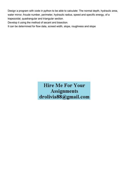 Design A Program With Code In Python To Be Able To Calculatepdf