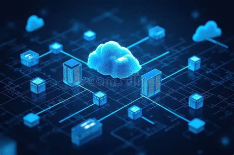 Infrastructure Visualization Stock Illustration Illustration Of Processing Hosting 372379866