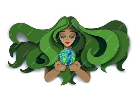 Premium Vector Save Planet Concept Vector Illustration In Paper Art Style