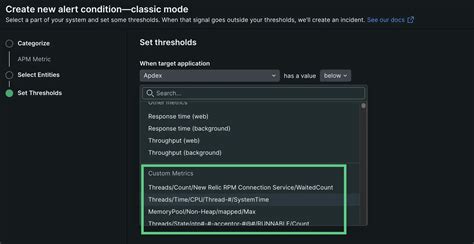 Define Custom Metrics For An Alert Condition New Relic Documentation