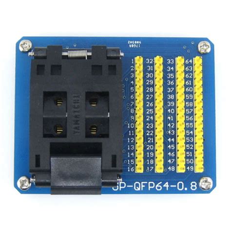 Qfp64 Pqfp64 Tqfp64 08mm Pitch Ic Test Socket Adapter Gp Qfp64 05
