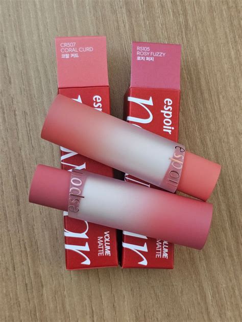 더쿠 에스쁘아 노웨어 립스틱 볼륨매트 05 로지퍼지 06 코랄커드 후기