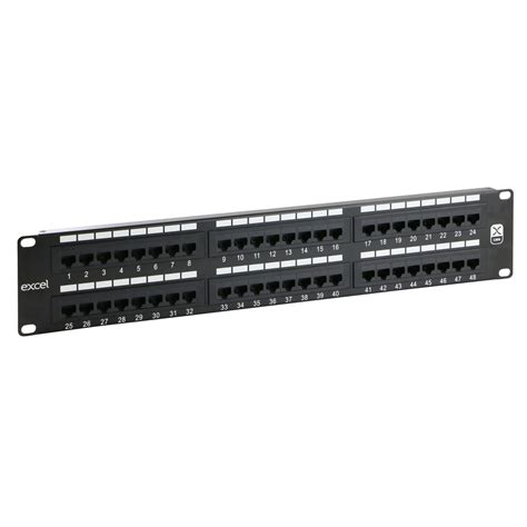 EXCEL Category Unscreened Patch Panel Port U Black Rey Lenferna