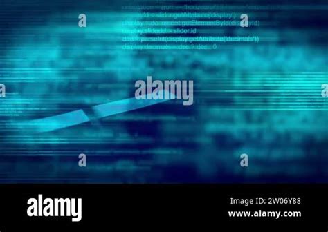 Abstract Animated Technology Background With Script Programming Code
