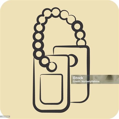 아이콘 인식표 군사 상징과 관련이 있습니다 손으로 그린 스타일입니다 심플한 디자인 편집 가능 간단한 일러스트레이션 가상현실에 대한 스톡 벡터 아트 및 기타 이미지 Istock