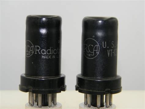 Pair Rca 12sk7 Test Nos Near 2050gm And 1900gm Metal Serious Tubes R38